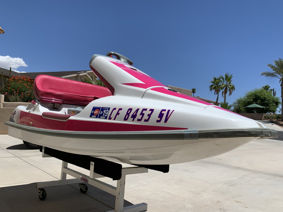 STIFFIE Hardline Orange/Green 3" Boat & PWC Registration Decals • Numb